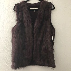 Sebby | Jackets & Coats | Sebby Faux Fur Fashion Vest | Poshmark